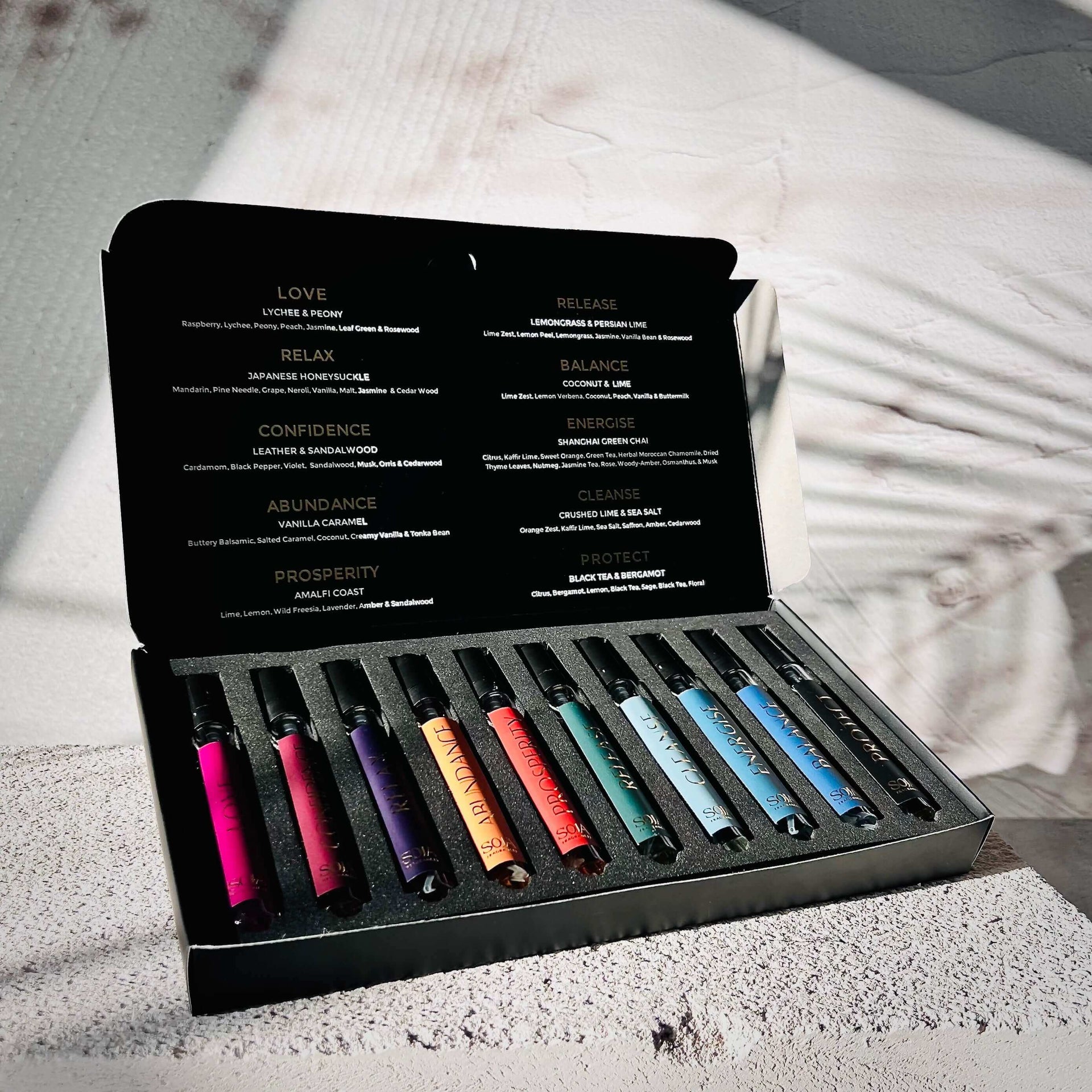 Fragrance Library – 10 Mini Crystal Sprays | Soja – SOJA Fragrances